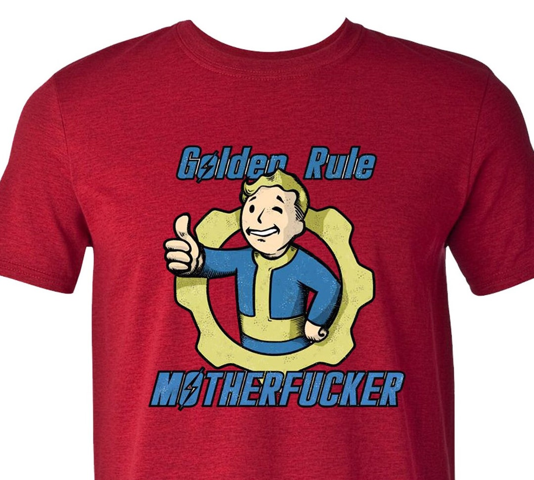 Vault Boy Golden Rule Mf'er Fall Out Valut 33 Free Shipping Unisex ...