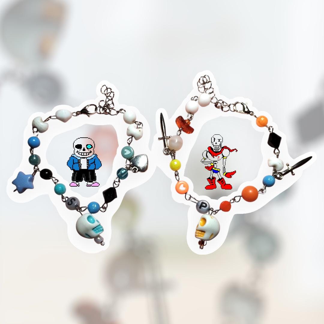 Sans and Papyrus Undertale Matching Bracelets - Etsy