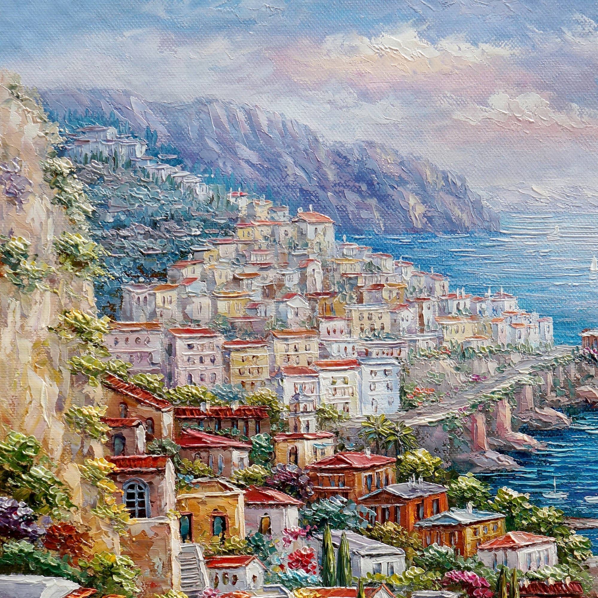 Capri Painting, Amalfi Coast Painting, Italian Coastal Painting - Etsy