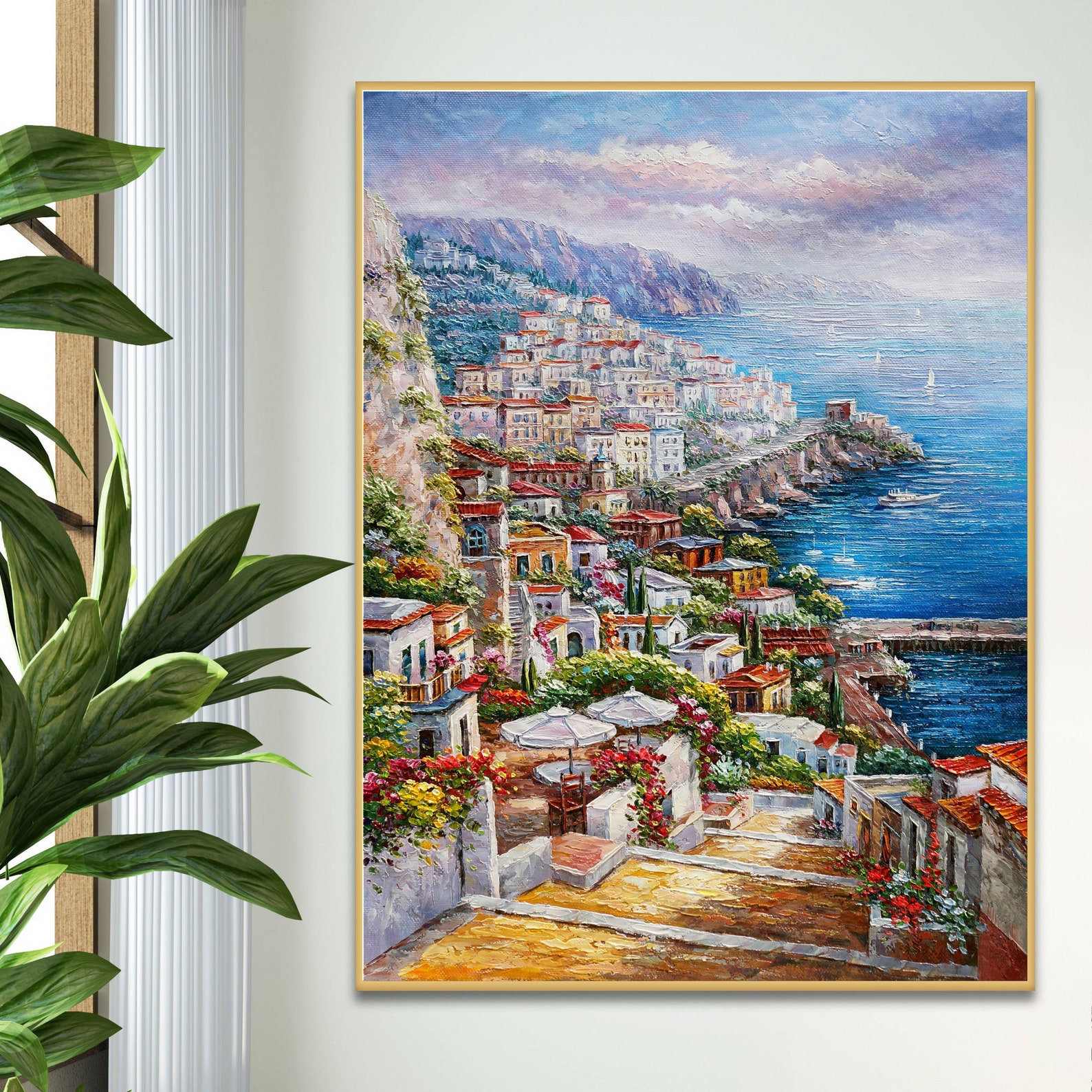 Capri Painting, Amalfi Coast Painting, Italian Coastal Painting - Etsy