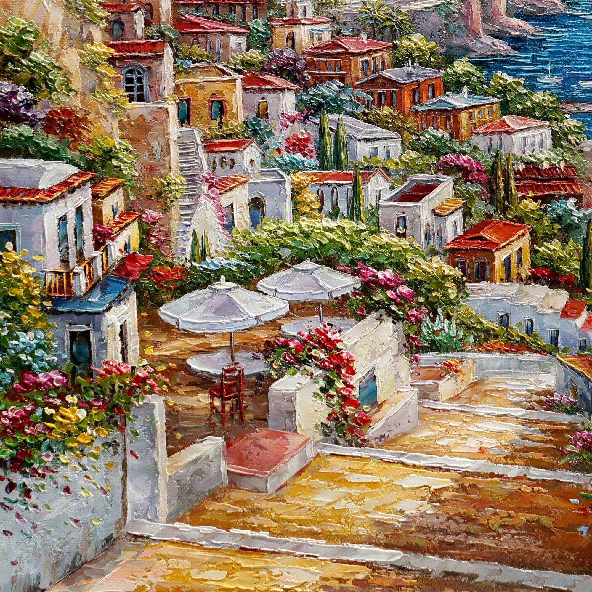 Capri Painting, Amalfi Coast Painting, Italian Coastal Painting - Etsy