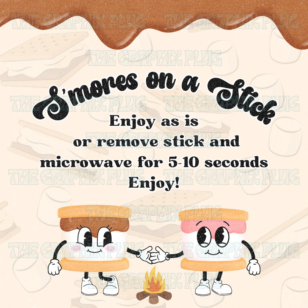 DIGITAL Retro Valentine S'more Label PNG SVG - Etsy