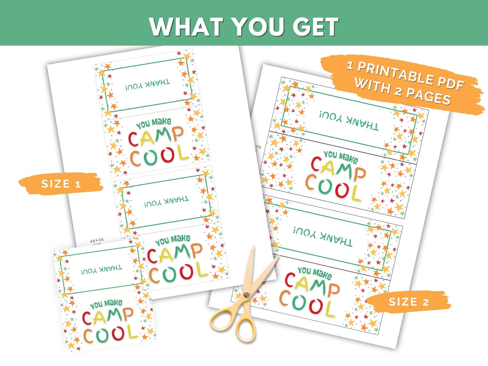 Summer Camp Treat Bag Topper: Printable S'mores & Cookie Gift Tags (PDF ...
