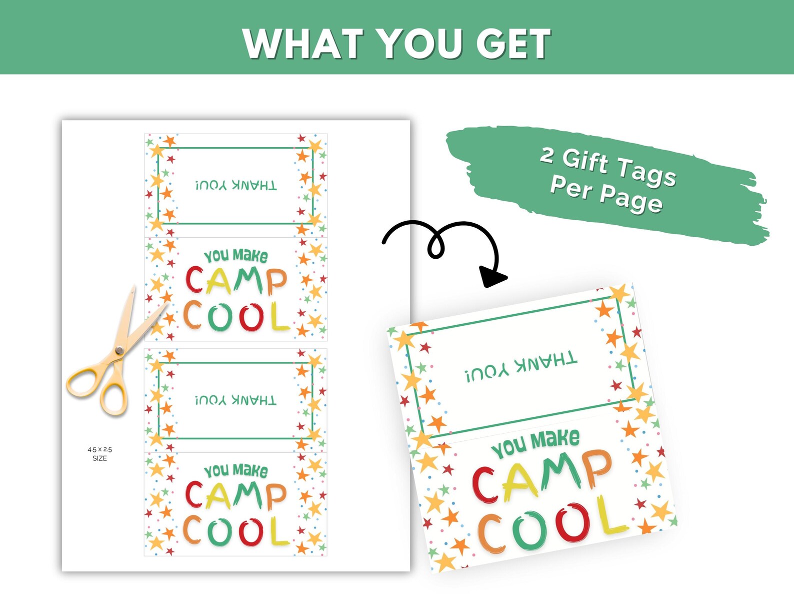 Summer Camp Treat Bag Topper: Printable S'mores & Cookie Gift Tags (PDF ...