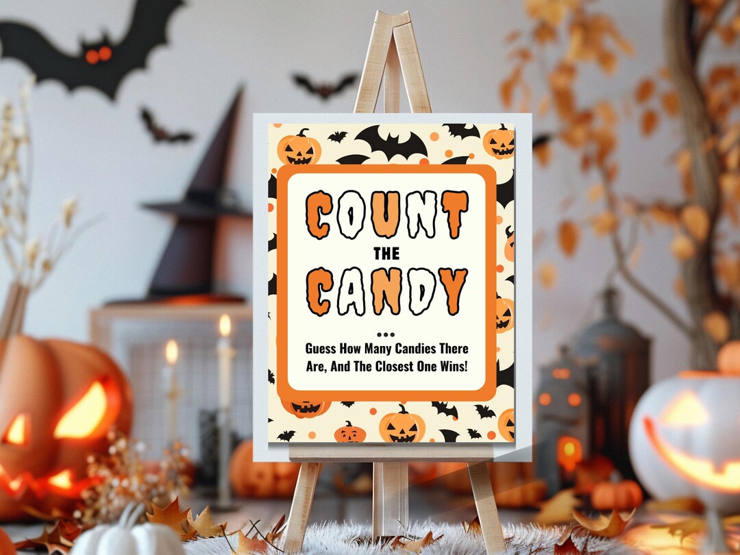 Printable Halloween Candy Guessing Game: Classroom or Home Party ...