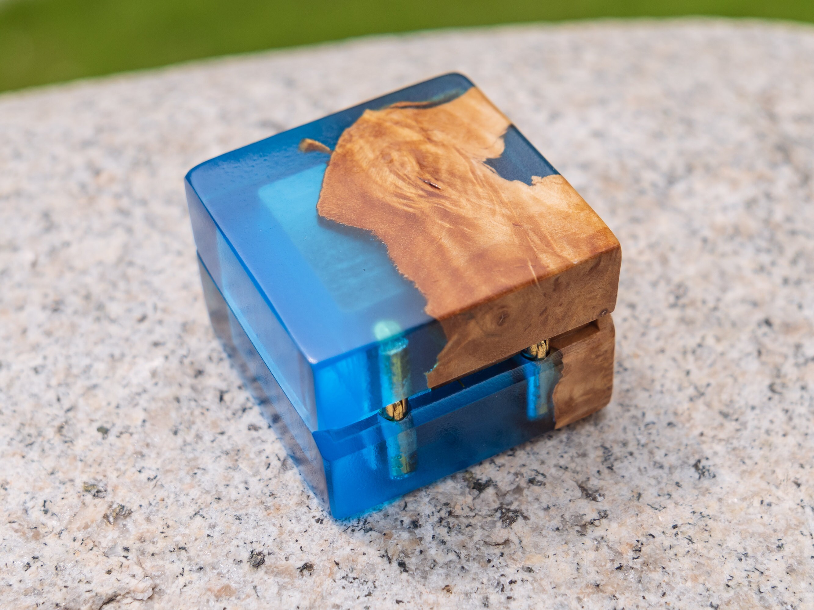 Epoxy Resin Engagement Ring Box,resin & Wood Engagement Ring Box,charm ...