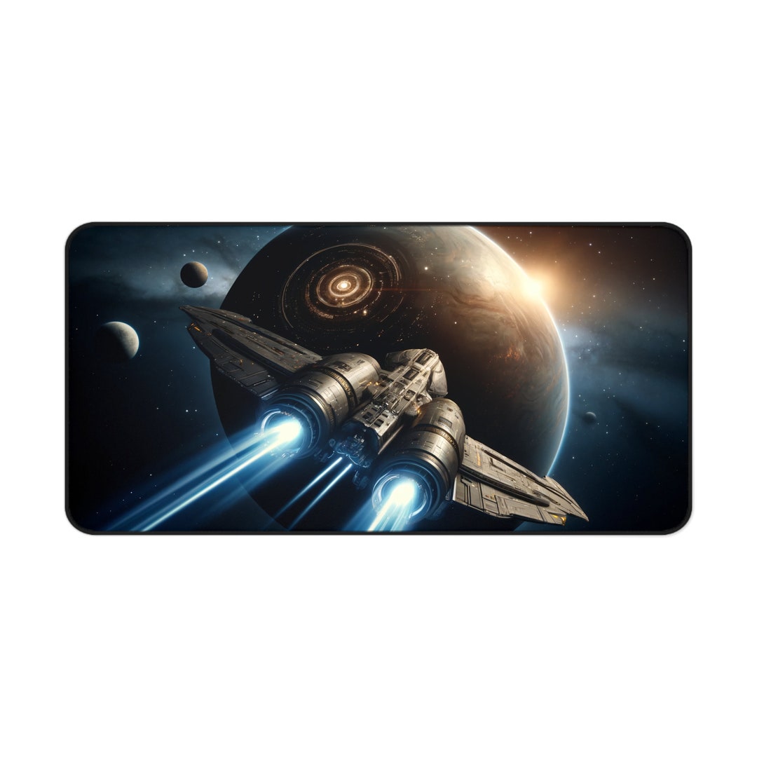 Galactic Gamer's Spaceship Desk Mat 31.5x15.5 - Etsy