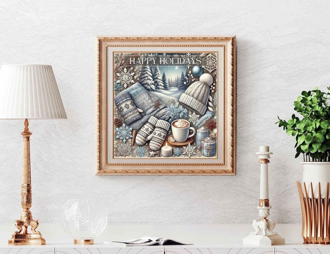 Cozy Winter Scene Print, Winter Prints, Winter Forest, Winter Home ...