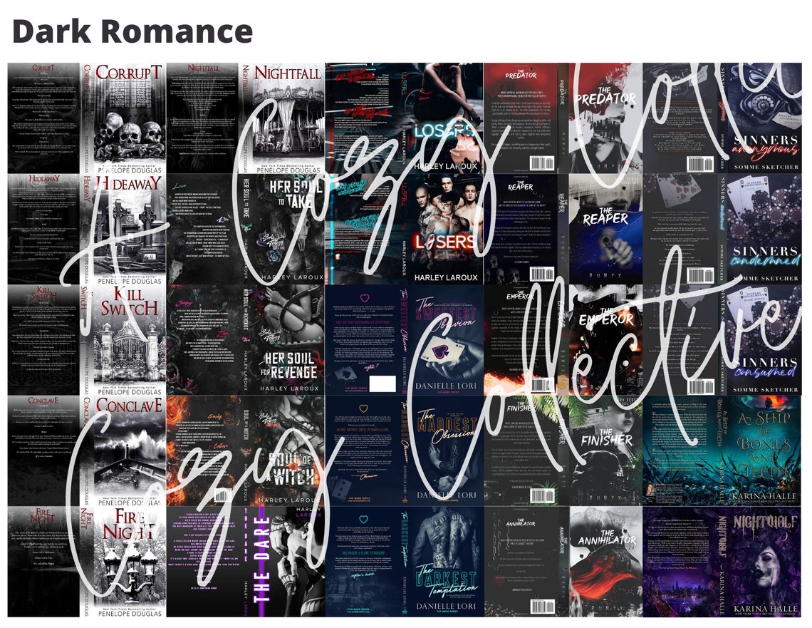 Dark Romance - Mini Book Covers for DIY Mini Books - DIGITAL DOWNLOAD ...