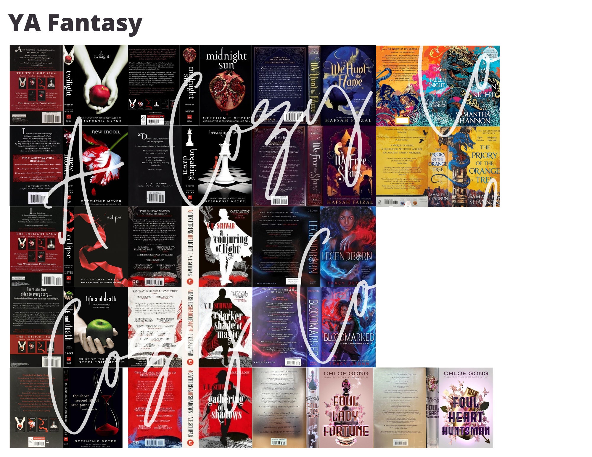 YA Fantasy - Mini Book Covers for DIY Mini Books - DIGITAL Download - Etsy