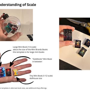 Mini Book Template & Tutorial (1:6 Scale Mini Books) - Etsy