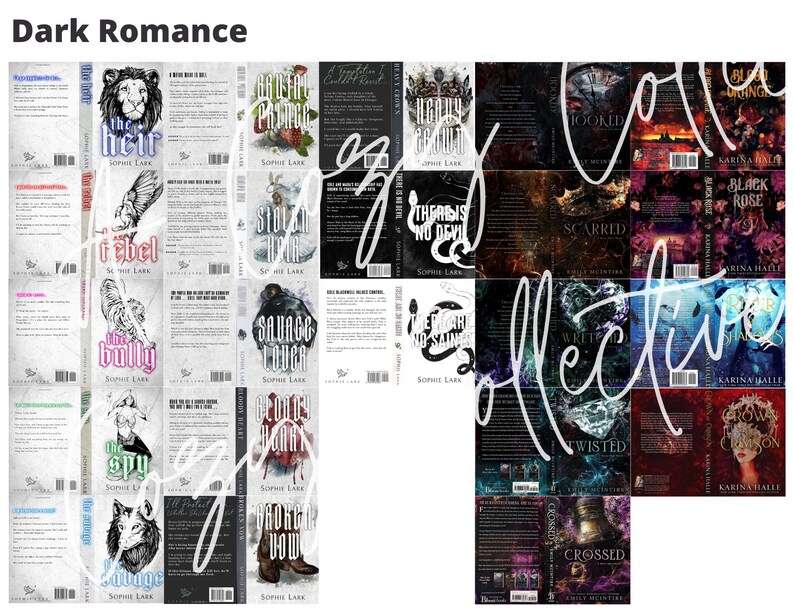 Dark Romance - Mini Book Covers for DIY Mini Books - DIGITAL DOWNLOAD ...