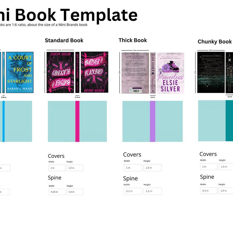 Mini Book Templates - Etsy