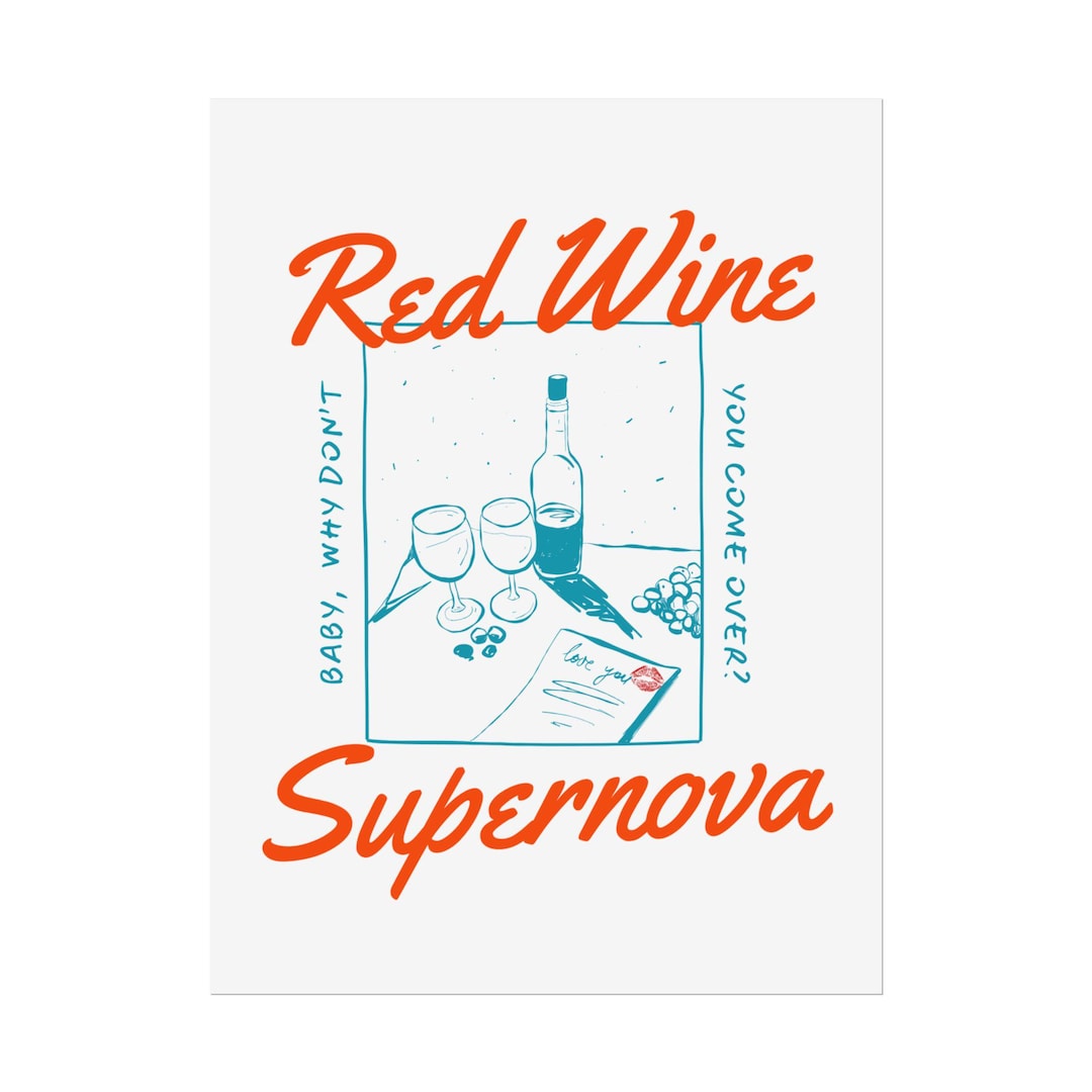 Red Wine Supernova Poster: Chapel Roan Inspired Wine Art - Etsy