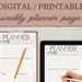 Digital & Printable Elegant Weekly Planner Page Instant Download - Etsy