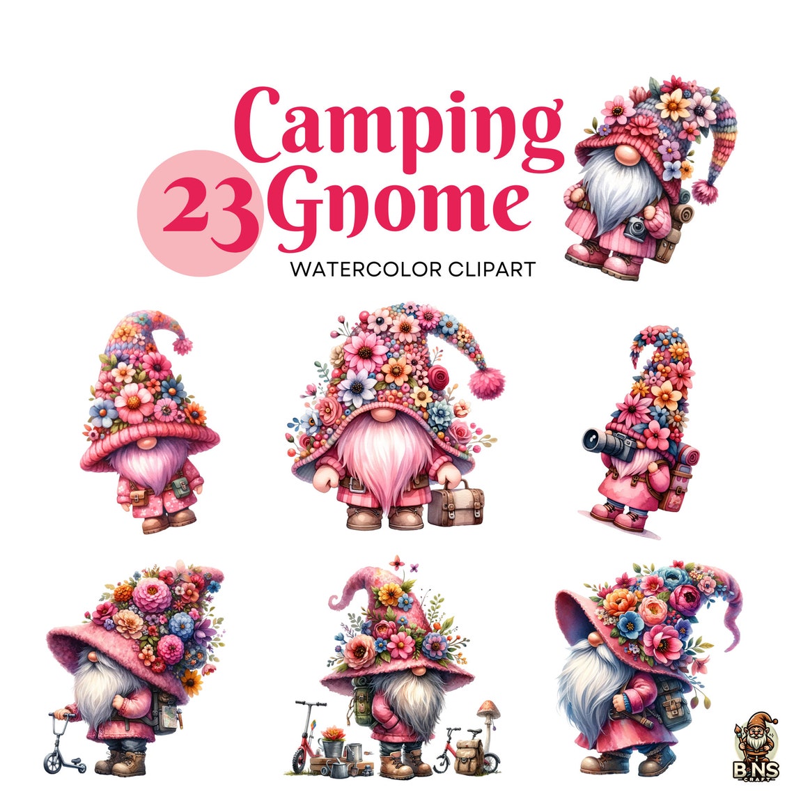 Camping Gnome Clipart, Camping Gnome, Camping Gnome Png, Gnome Clipart ...