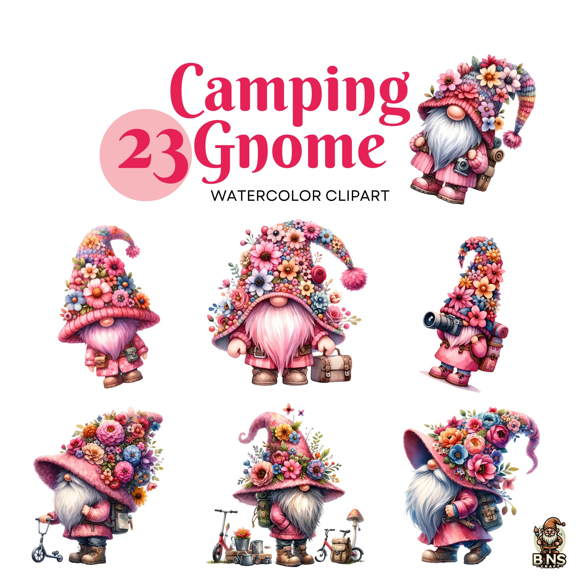 Camping Gnome Clipart, Camping Gnome, Camping Gnome Png, Gnome Clipart ...