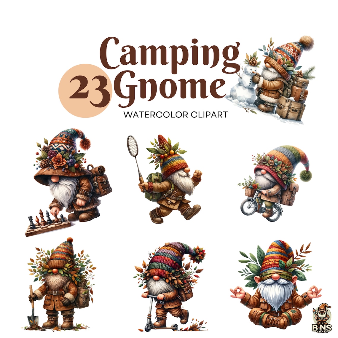 Gnome Clipart 1, Camping Gnome, Gnomes Clipart, Gnome Camping, Cute ...