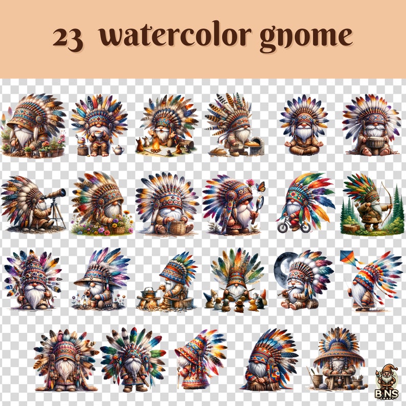 Native American Gnome Clipart, Native American Gnome, Native Png ...