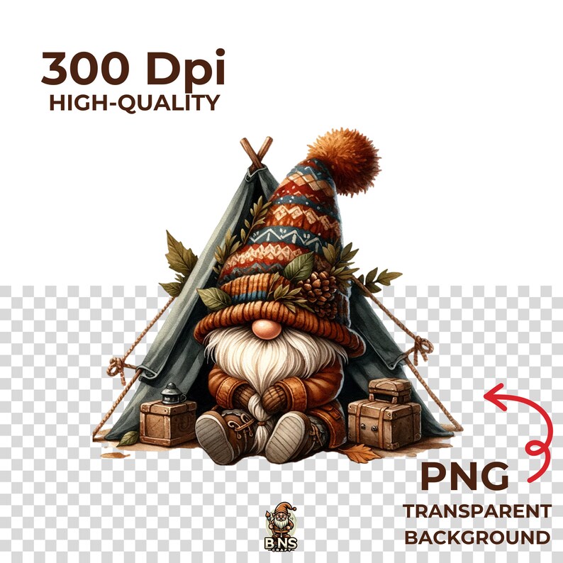 Gnome Clipart 1, Camping Gnome, Gnomes Clipart, Gnome Camping, Cute ...