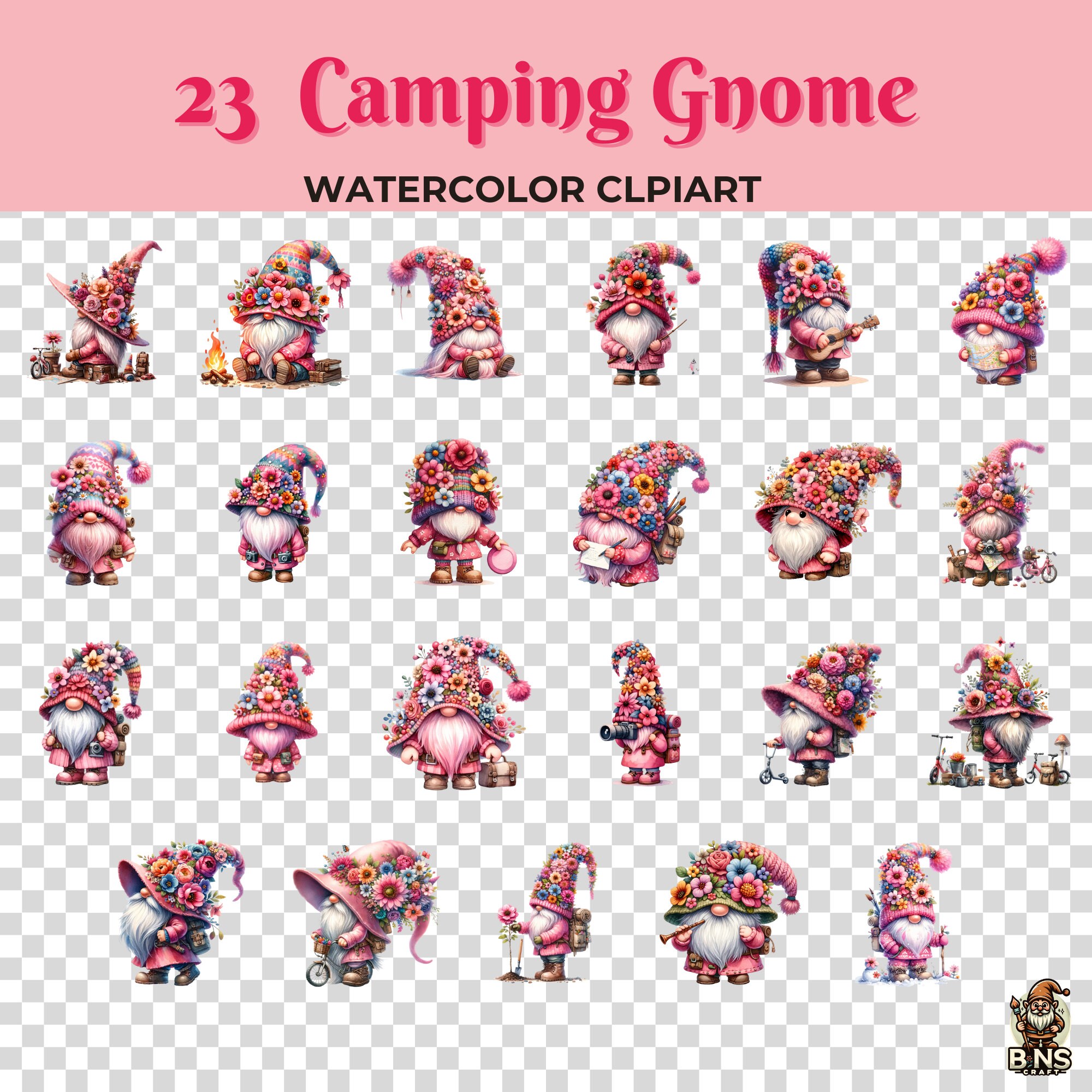 Camping Gnome Clipart, Camping Gnome, Camping Gnome Png, Gnome Clipart ...