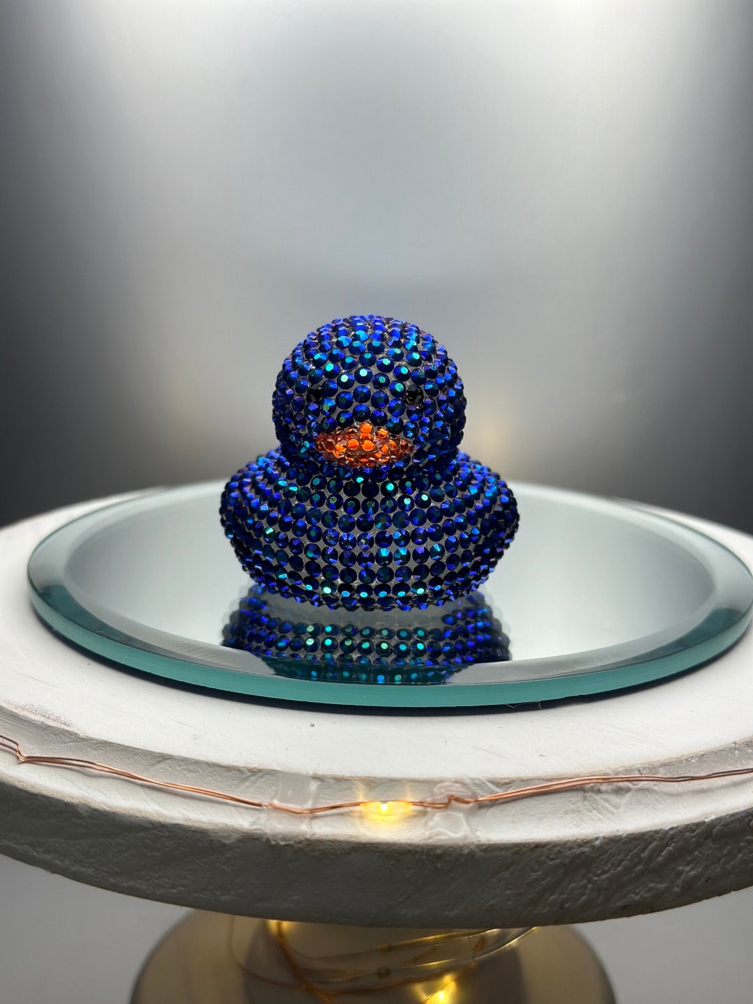 Rhinestone Rubber Duck Jet Blue Aurora Borealis AB - Etsy