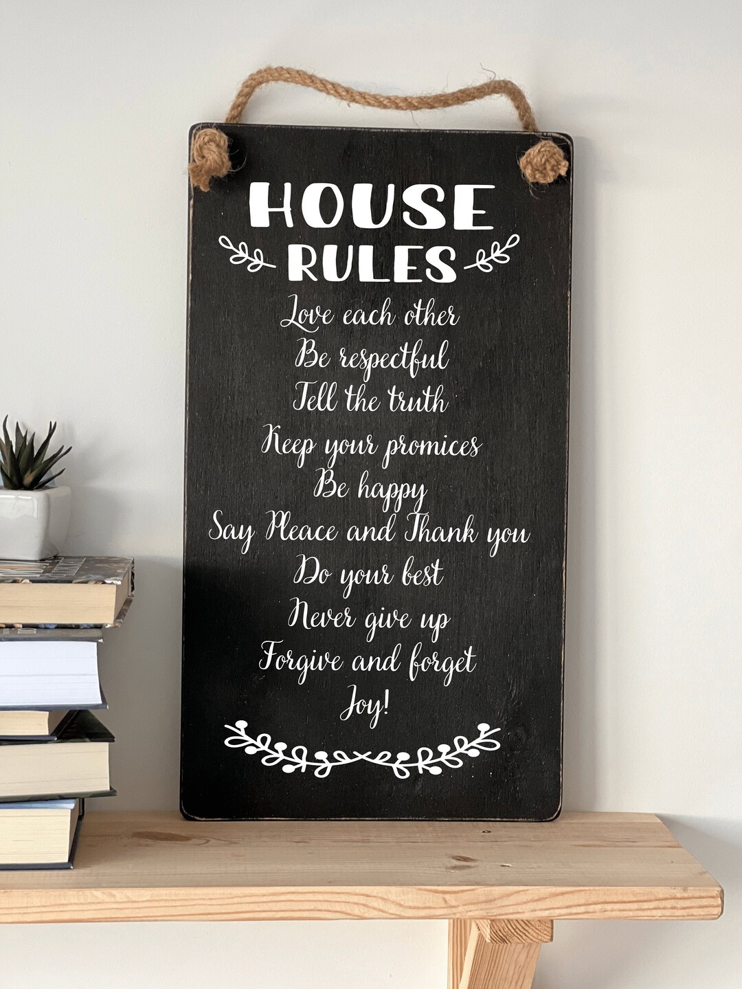 Wood Sign house Rules Personalized Family Rules Sign Wedding Gift Home ...