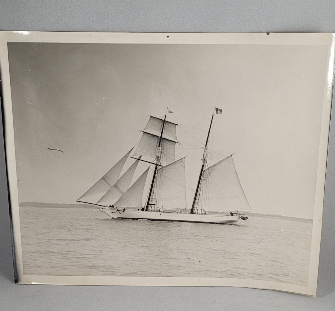 Vintage Maritime Photo Schooner Shenandoah - Etsy
