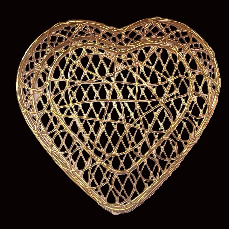 Wire Heart Basket - Etsy