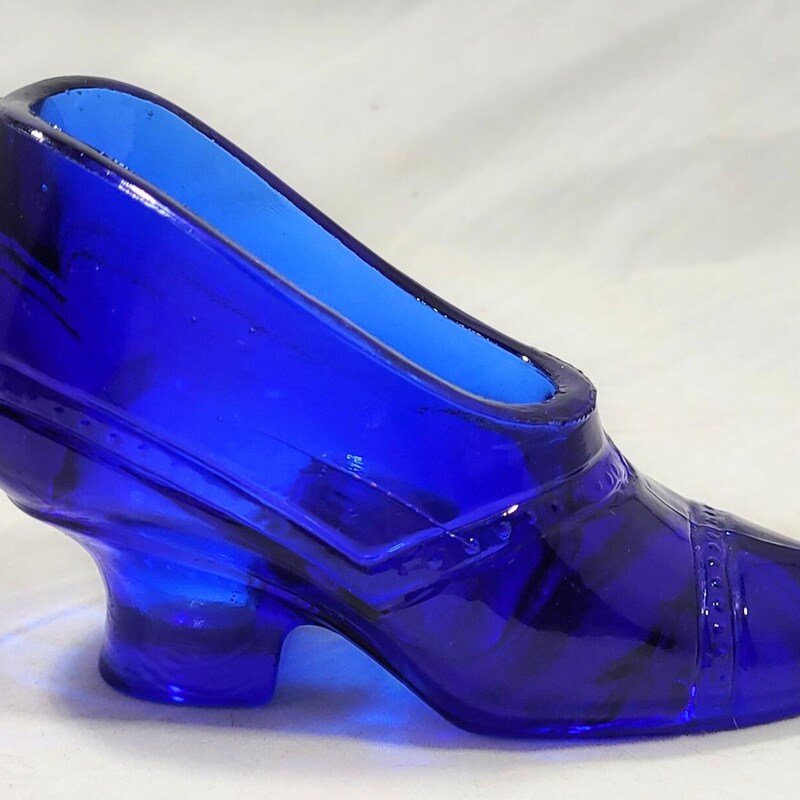 Vintage Glass Shoe - Etsy