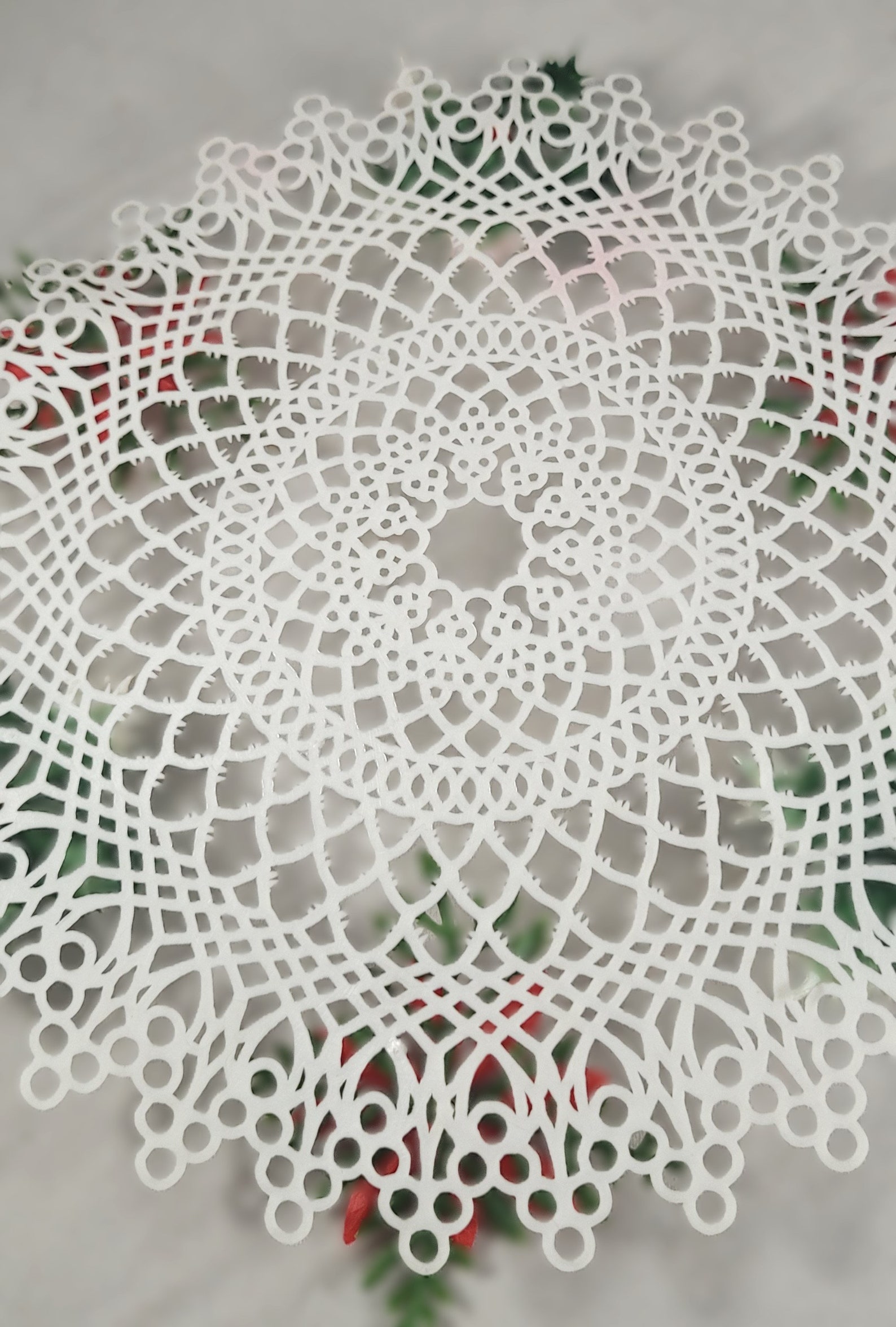 Kitschy Vintage Set of 4 MCM 8 Plastic Doilies With Poinsettia and ...