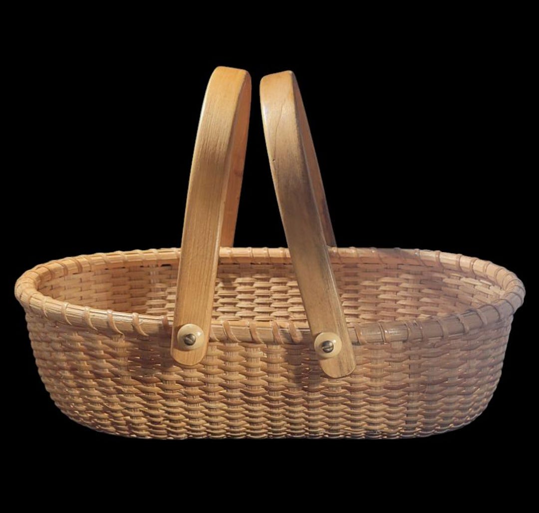 Nantucket Nautical Decor Double Handle Basket 10.5”x6.5” – Coastal ...