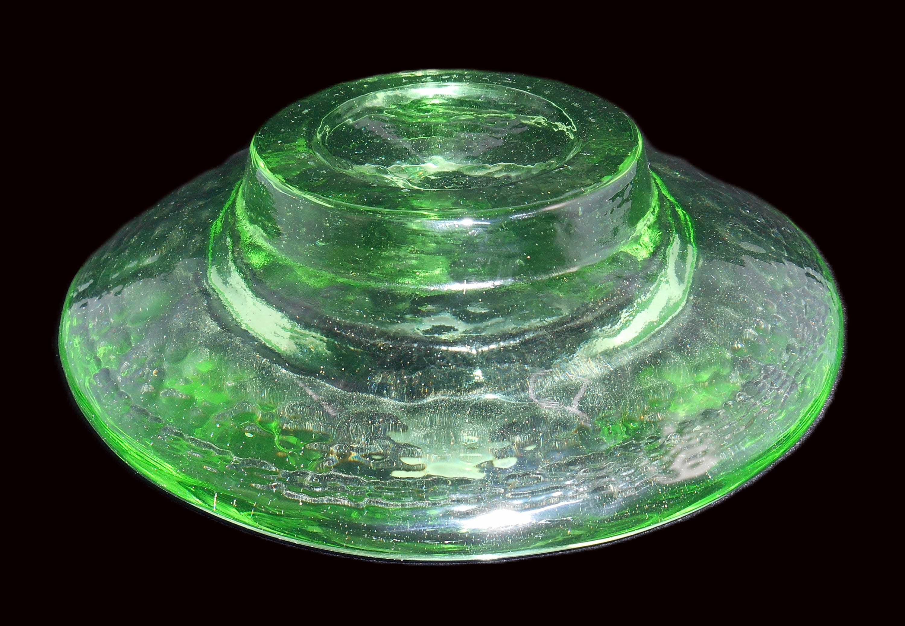 Handcrafted Fire and Light Recycled Art Glass Green Wine Stand Candle ...