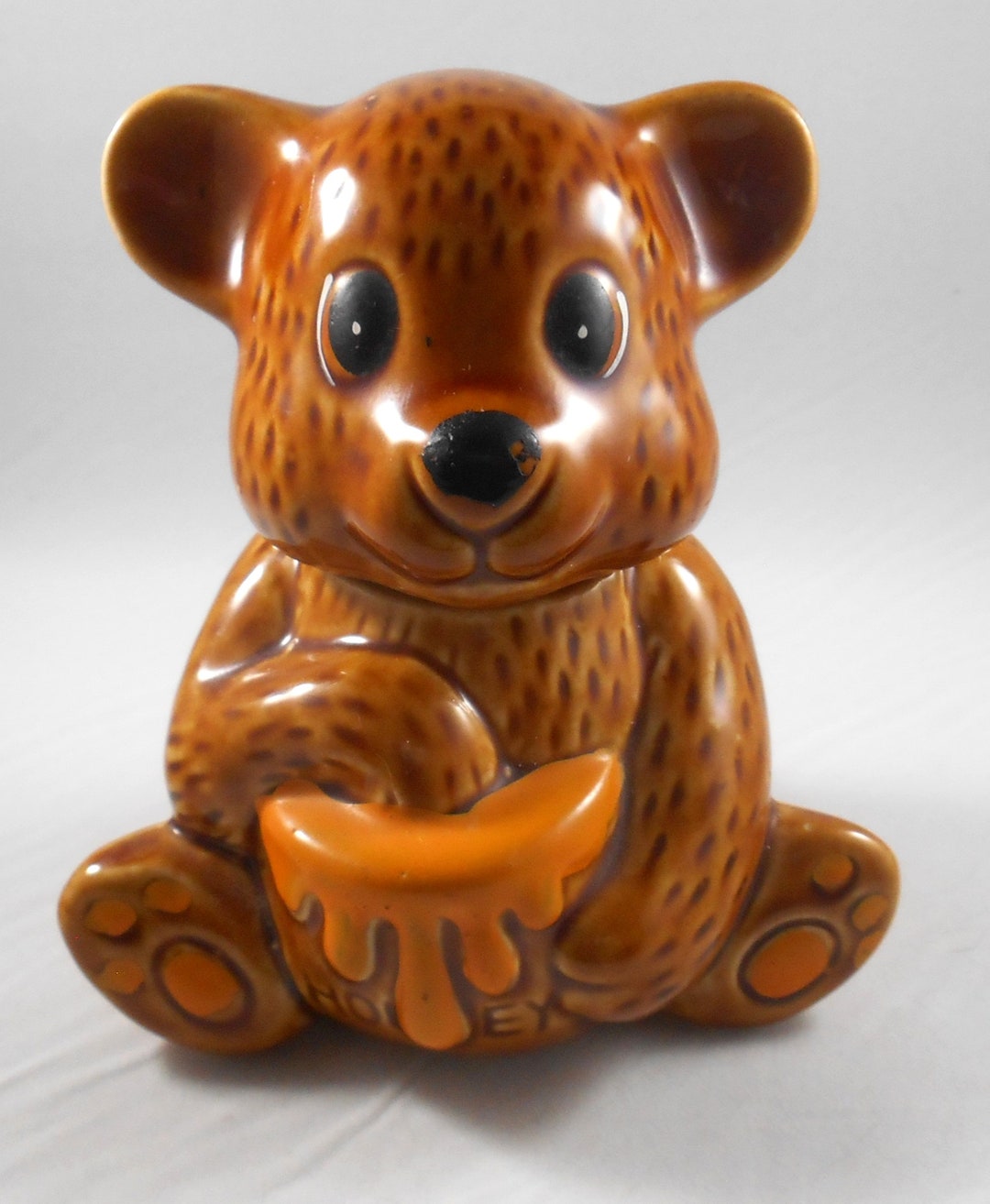 Vintage Brown Ceramic Bear Honey Pot Home Décor - Etsy