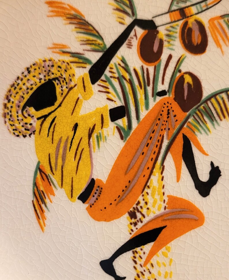 Vintage Mid-century Wade Pottery tropical Fruit Gatherers Tray Dishes ...