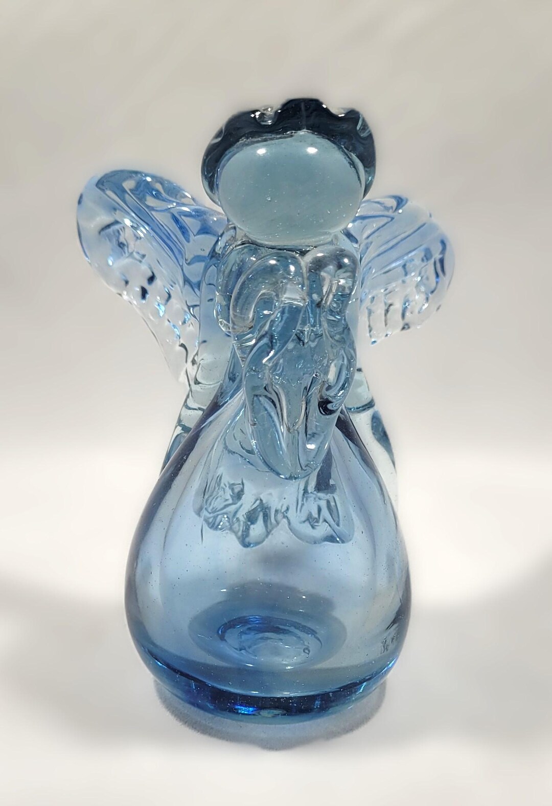 Copavic RL Guatemala Blue Glass Angel - Handcrafted Art Glass Figurine ...