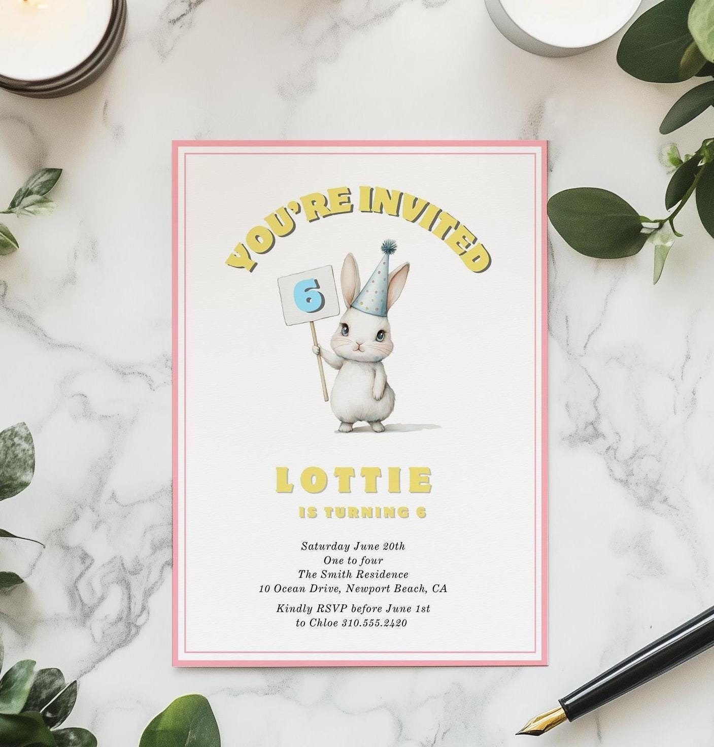 Editable Kids Birthday Party Invitation, Printable or Digital - Etsy