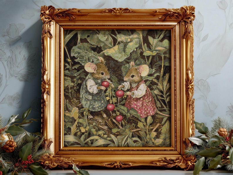 Radish Cross Stitch Pattern: Vintage Vegetable Design (PDF Download ...