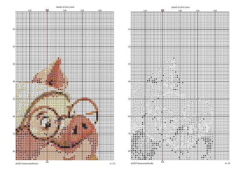 Vintage Pig With Pine Cones Cross Stitch Pattern (PDF Download) - Etsy