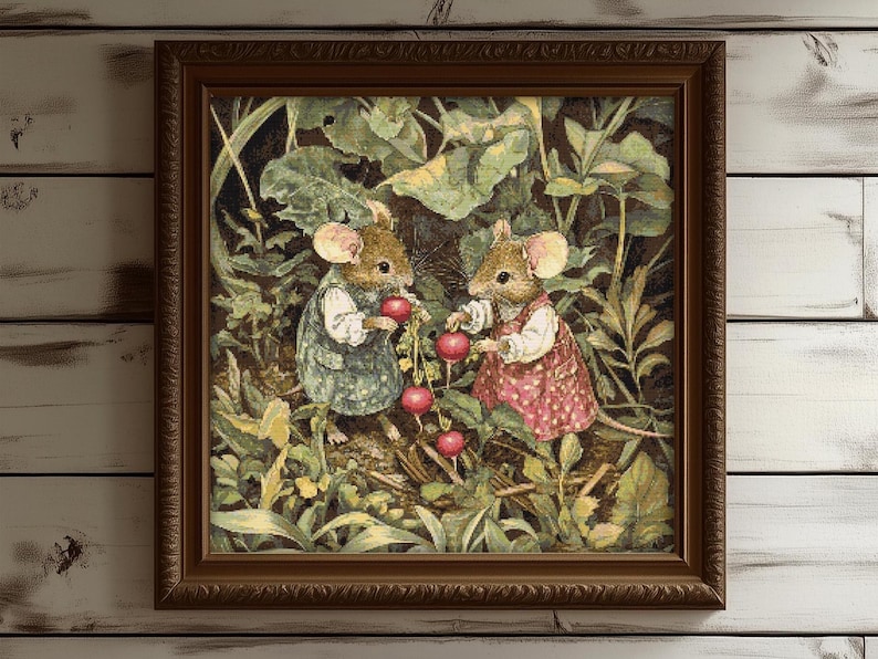 Radish Cross Stitch Pattern: Vintage Vegetable Design (PDF Download ...