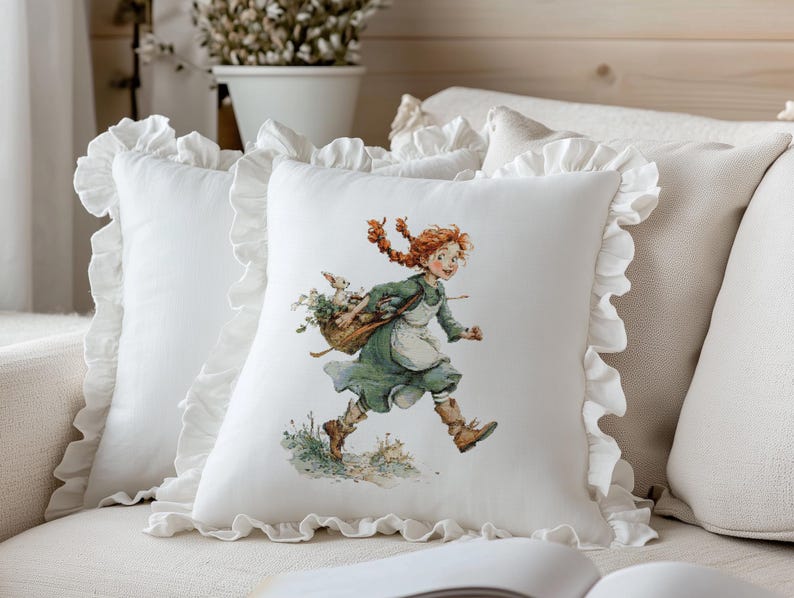 Pippi Longstocking / Cross Stitch Vintage / 2 Pdf for Printing (color ...