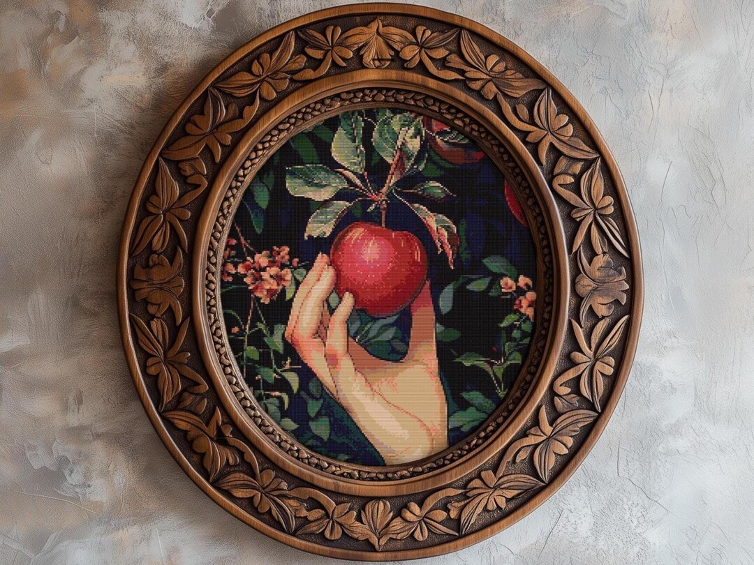 Garden of Eden Cross Stitch Pattern: Vintage Embroidery Chart (PDF ...