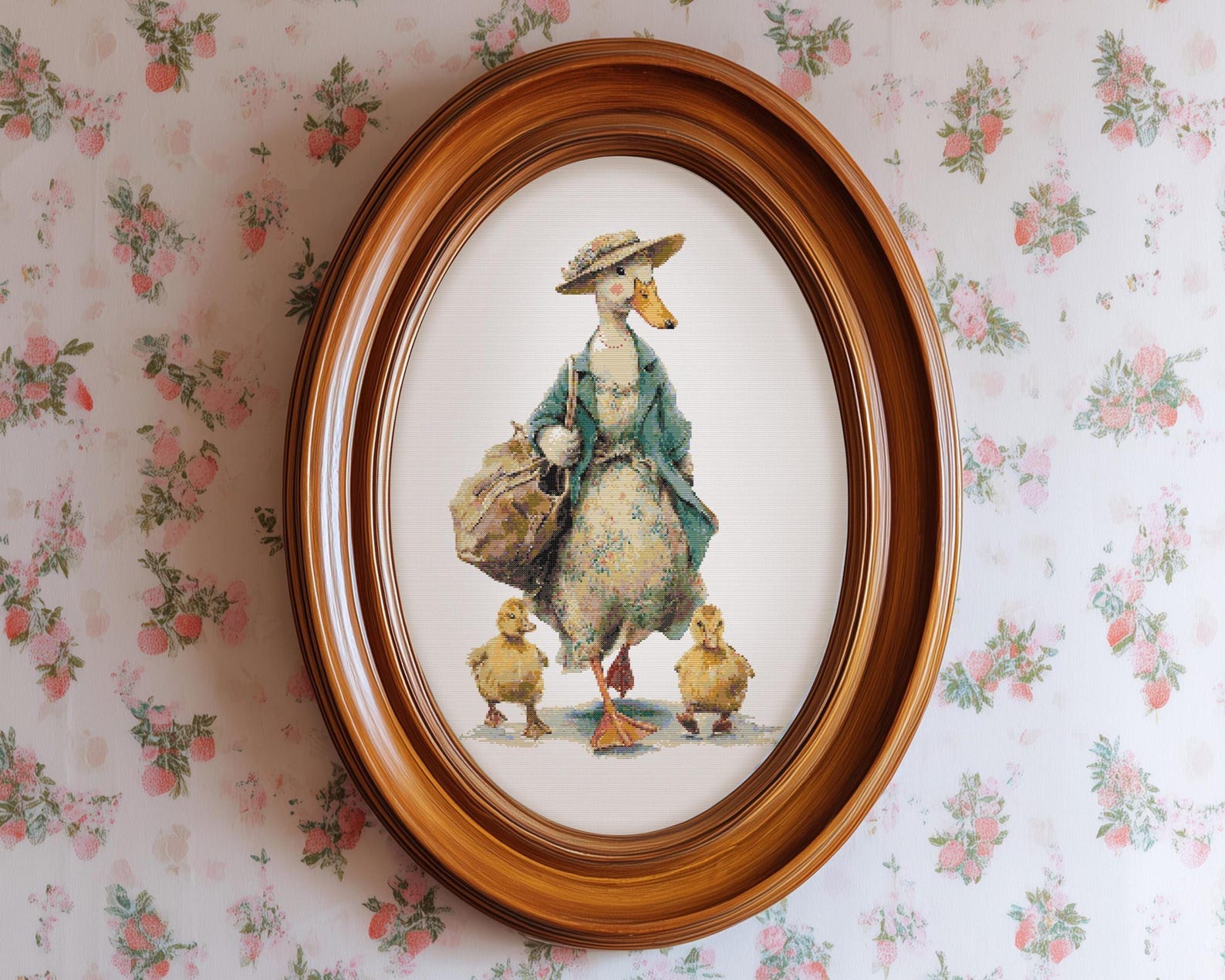 Retro Geese Cross Stitch Pattern: Business Mom, Color & B/W Charts (PDF ...