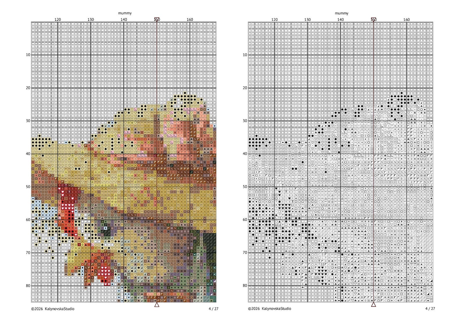 Vintage Cross Stitch Pattern: Mummy (PDF Download, Pattern Keeper ...
