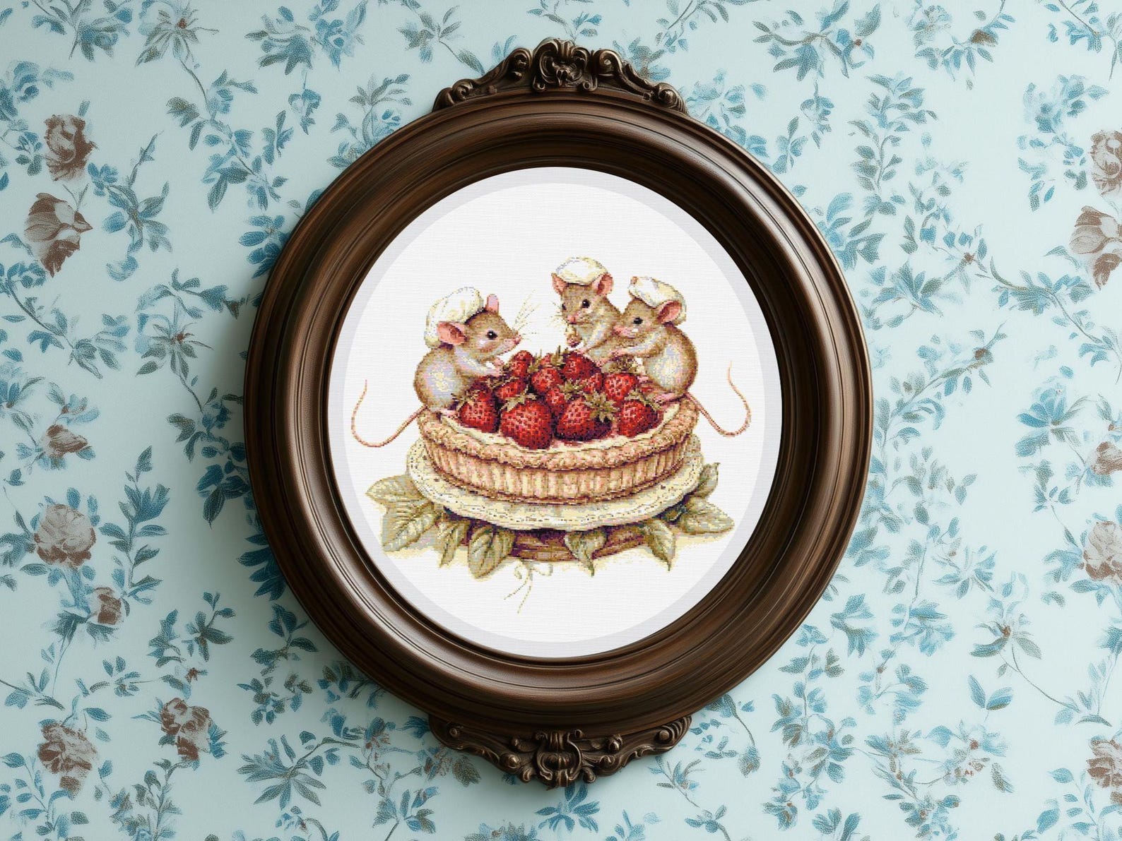 Vintage Mouse Pastry Chefs Cross Stitch Pattern (PDF) - Etsy
