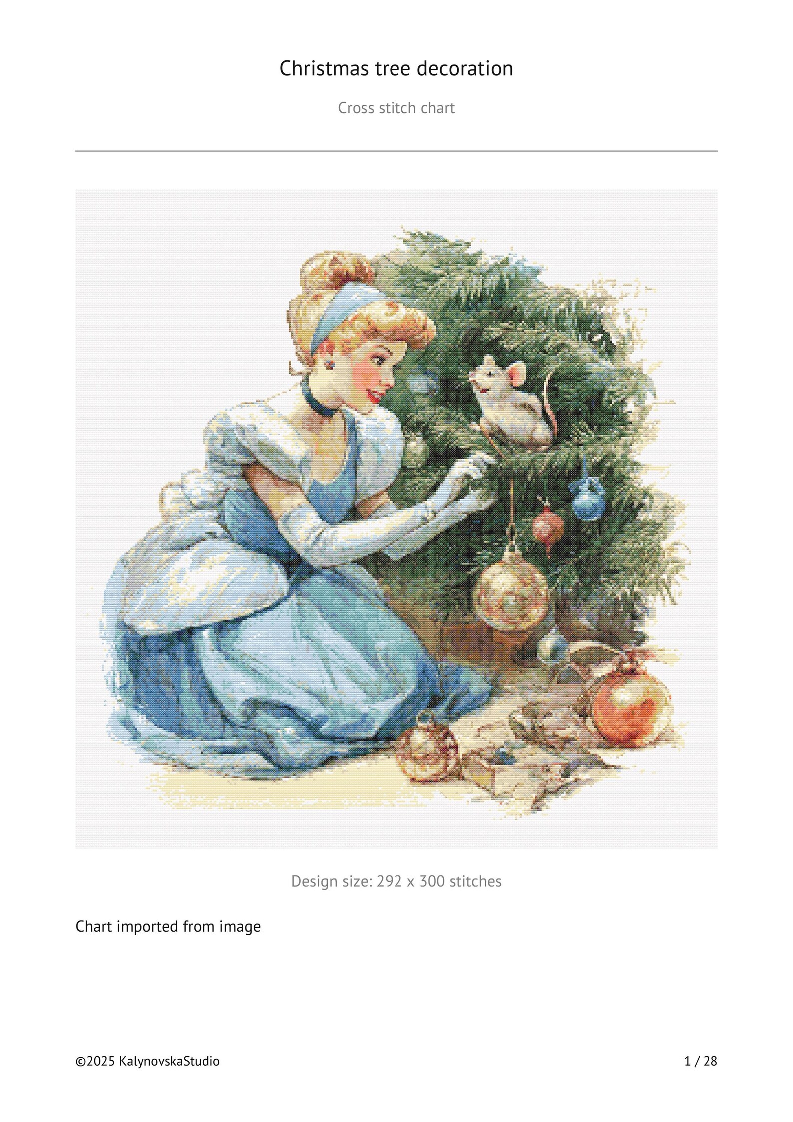 Cinderella Cross Stitch Pattern: Vintage Fairytale Design (PDF Download ...