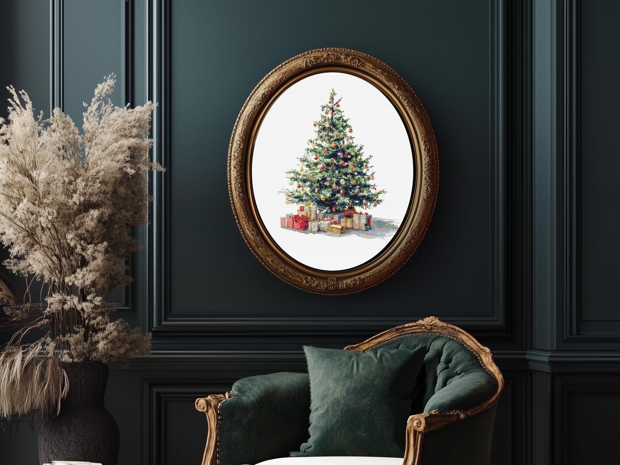 Cross Stitch Pattern "retro Christmas Tree": Vintage Design (PDF ...