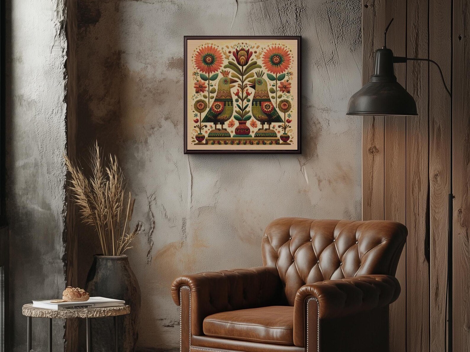 Vintage Cross Stitch Pattern: Birds of Happiness, 44 DMC Colors (PDF ...