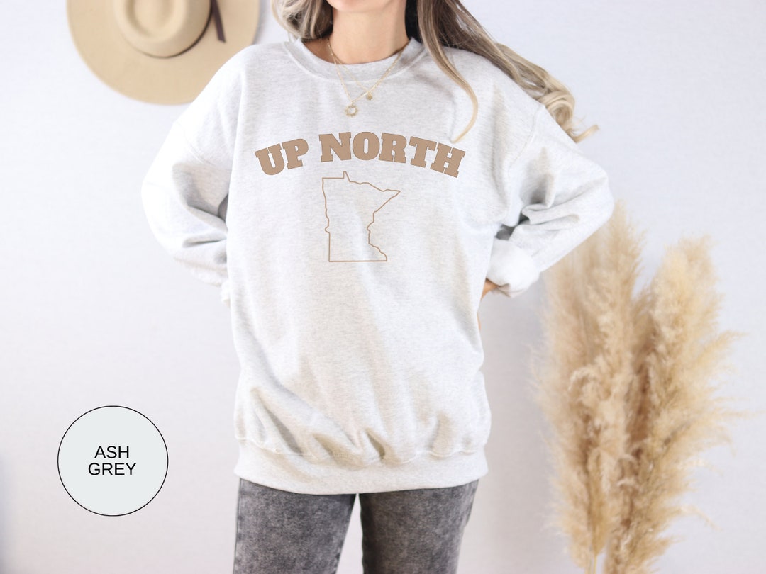 Up North Minnesota State Outline Crewneck Sweatshirt - Etsy