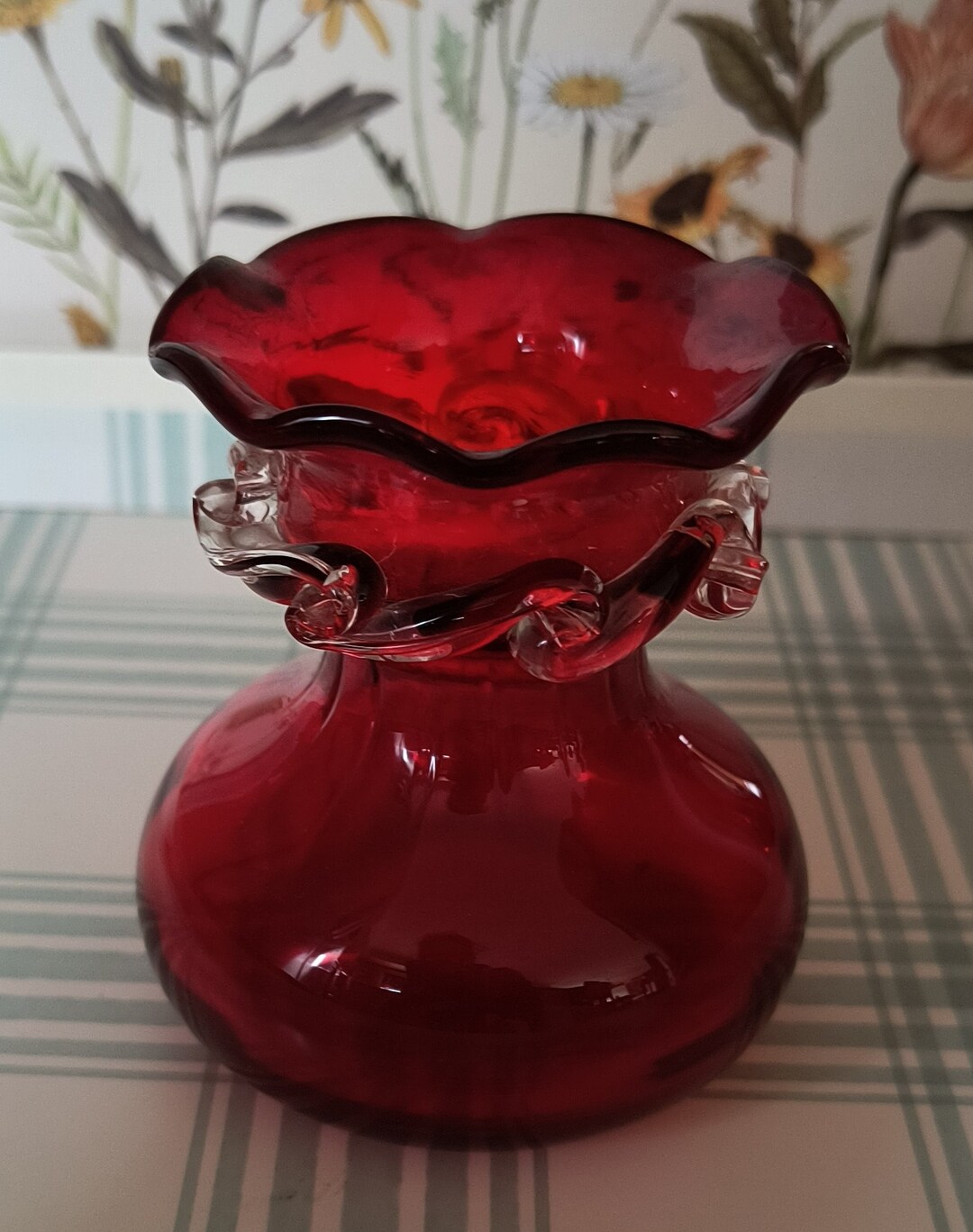 Ruby Red Vases-tall and Small (set of 2) - Etsy